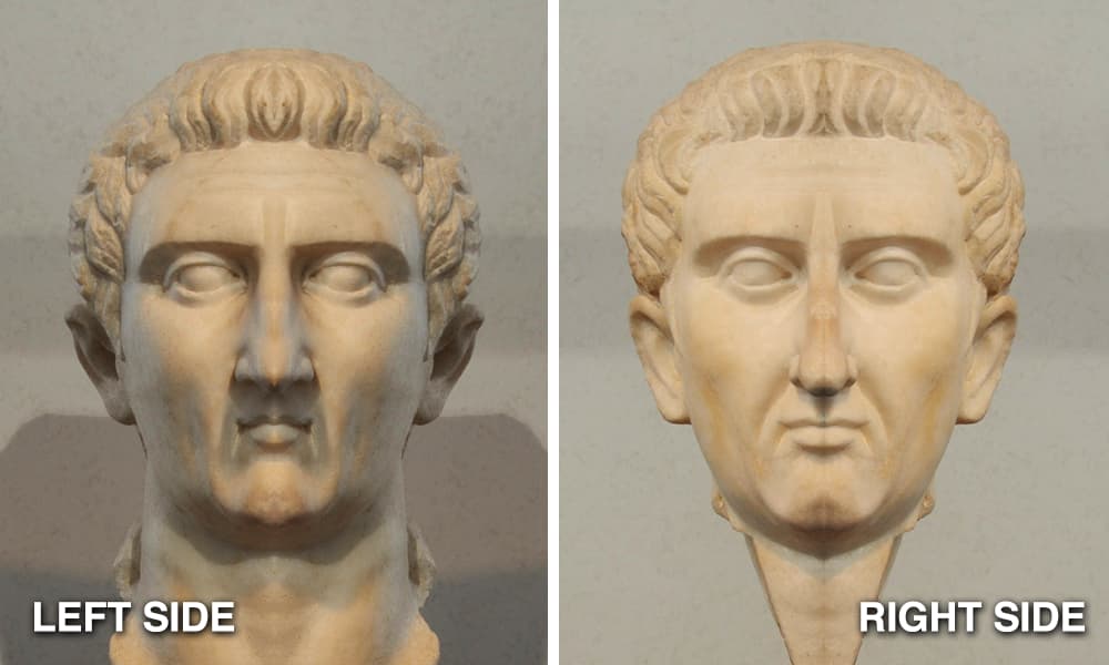 What Ancient Roman Portrait Sculptures Look Like With Mirrored Faces