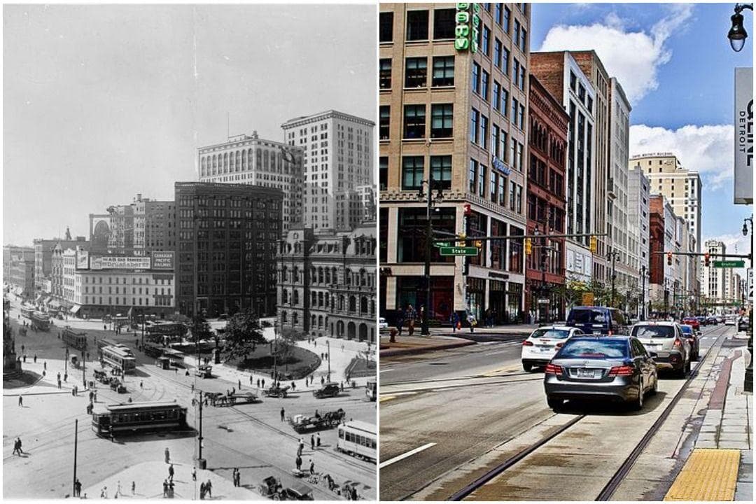 15+ Historical Photos Of Detroit Now Vs Then