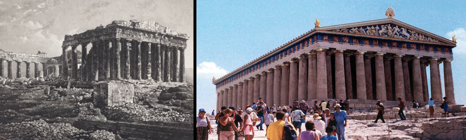 Photos Of Historical Landmarks From The Early Days Of Photography Vs ...