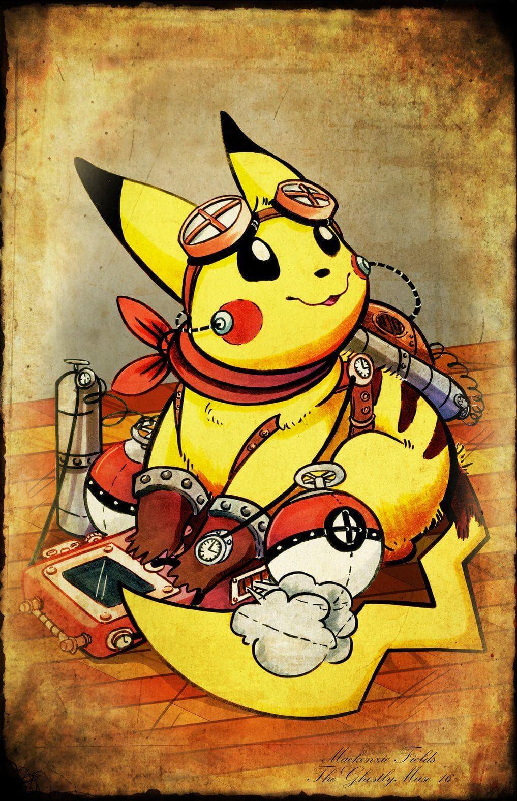 20 Awesome Steampunk Drawings of Popular Pokemon