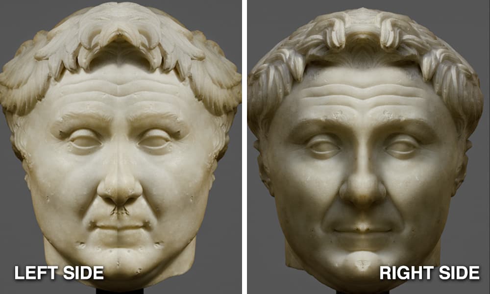 What Ancient Roman Portrait Sculptures Look Like With Mirrored Faces