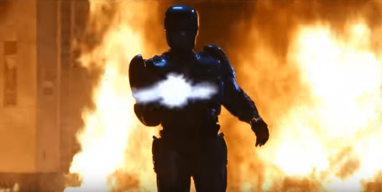 Superhero Walking Away From Explosion